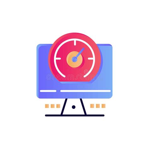 Compass Computer Timer Location Flat Color Icon Vector Icon Banner Template Stock Vector