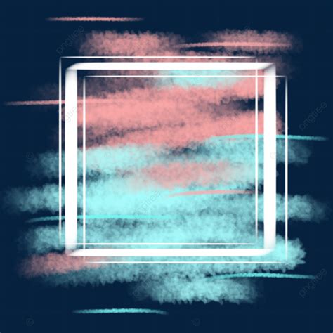 투명 배경으로 분홍색과 파란색 수채화 테두리 국경 분홍색 수채화 Png 일러스트 및 Psd 이미지 무료 다운로드 Pngtree