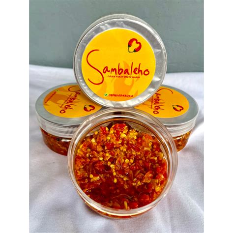 Jual Sambaleho Sambal Pedas Gurih Geprek Sambal Ijo Kemasan Shopee Indonesia