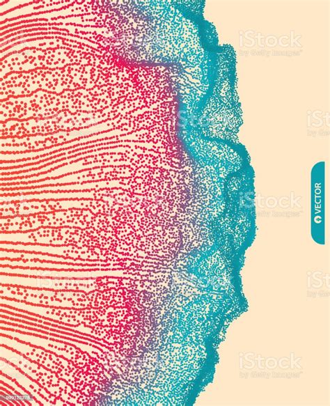 웨이브 배경입니다 추상적인 벡터 일러스트입니다 3d 기술 스타일입니다 입자를 가진 네트워크 디자인입니다 0명에 대한 스톡 벡터 아트 및 기타 이미지 Istock