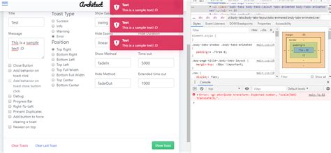 Toastr Not Working On Laravel 58 · Issue 1 · Dashboardpackarchitectui Html Theme Free · Github