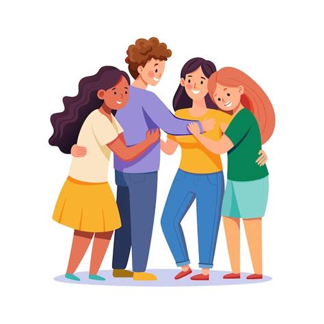 Page Mixed Sex Friends Vectors Illustrations For Free Download