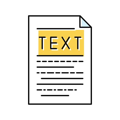 Text Document File Color Icon Vector Illustration 21143255 Vector Art