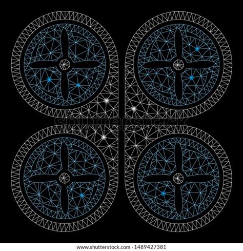 Glowing Mesh Nanocopter Screws Rotaion Sparkle Stock Vector Royalty Free 1489427381 Shutterstock