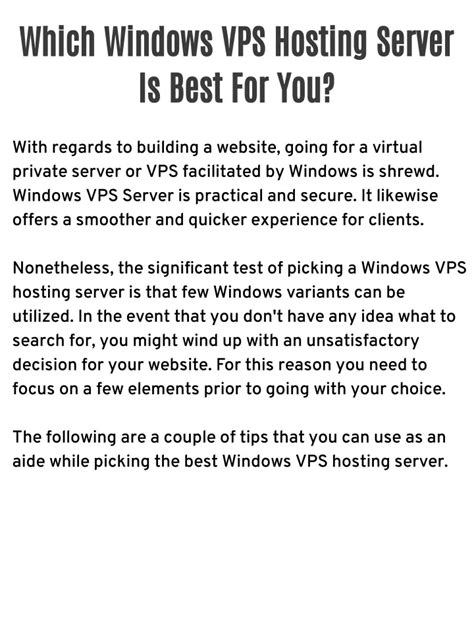 Ppt Why Do You Need A Windows Vps Hosting Server Powerpoint Presentation Id12041591