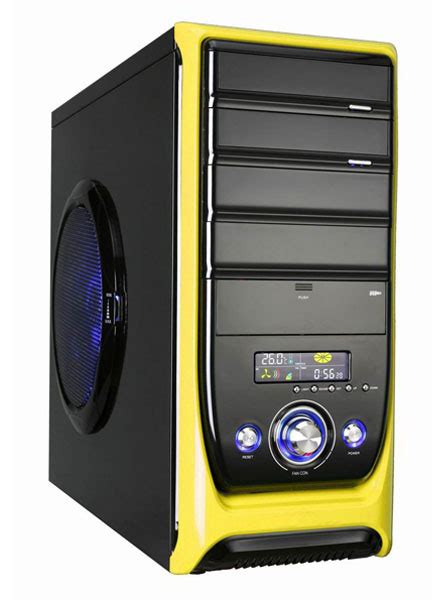 Atx Computer Case With Lcd Display Side 220mm Blue Led Fan Buy Hot Selling Middle Atx Desktop
