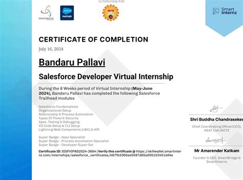 Salesforce Smartinternz Virtualinternship Learning Experience