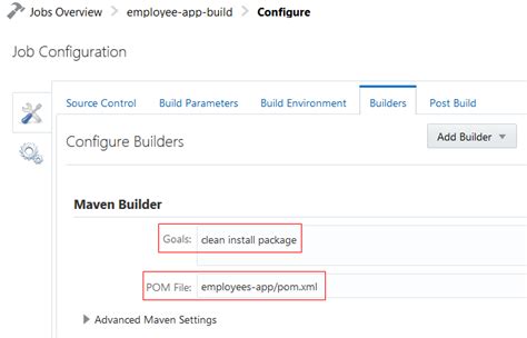 Creating A Build Job In Oracle Developer Cloud Service