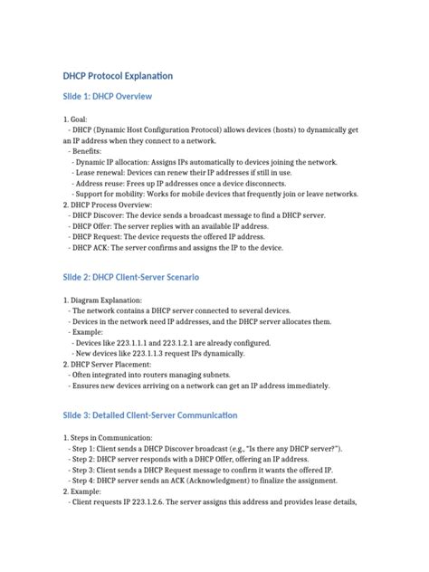 Dhcp Protocol Explanation Pdf Ip Address Computer Network
