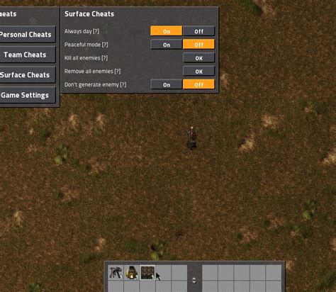 In Game Menu Cheats Surface Cheats Factorio Creative Mode Wiki Fandom