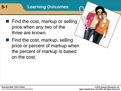 Solution Subject Matter Business Mathematics Chapter 9 Markup And