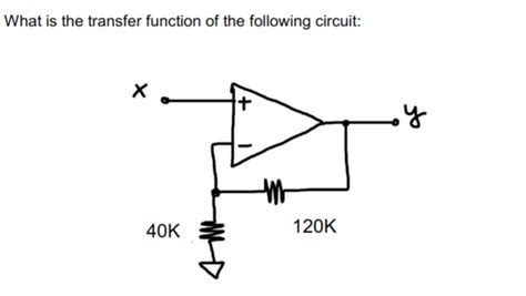 Solved What Is The Transfer Function Of The Following Chegg Com