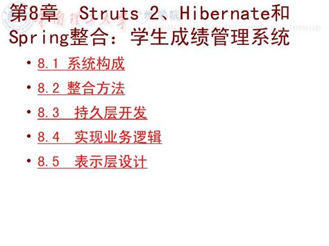 第8章 Struts 2、hibernate和spring整合：学生成绩管理系统word文档在线阅读与下载无忧文档