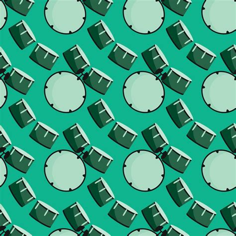 Drums Pattern Illustration Vector On White Background 13688199
