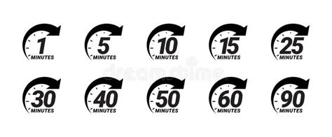 1 Minute Timer Countdown Icon Vector For Graphic Design Logo Website