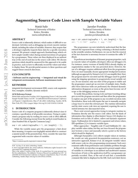 Augmenting Source Code Lines With Sample Variable Values Deepai