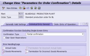 Control Key In SAP PP ERP Teacher