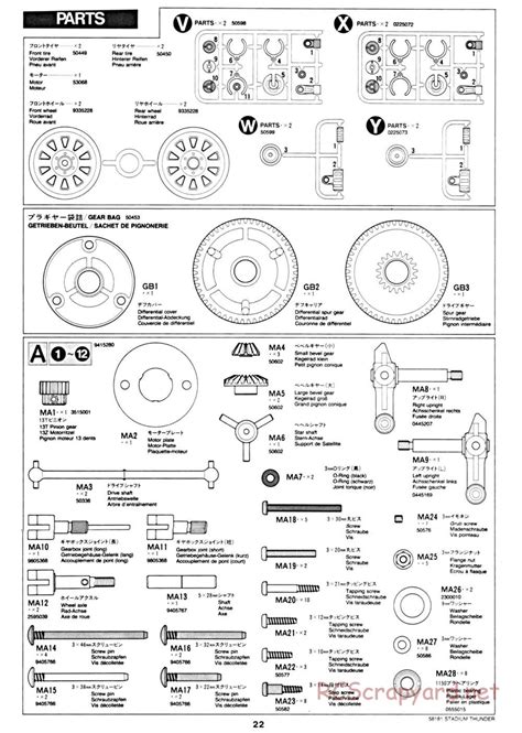 Tamiya 58181 Manual • Stadium Thunder • Rcscrapyard Radio