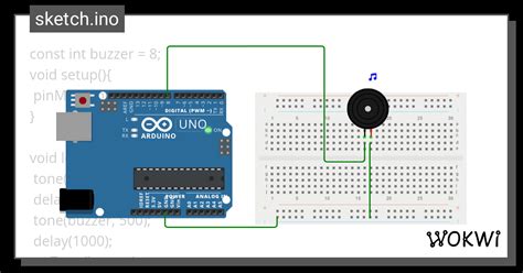 Percobaan 1 Kontrol Buzzer Wokwi Esp32 Stm32 Arduino Simulator