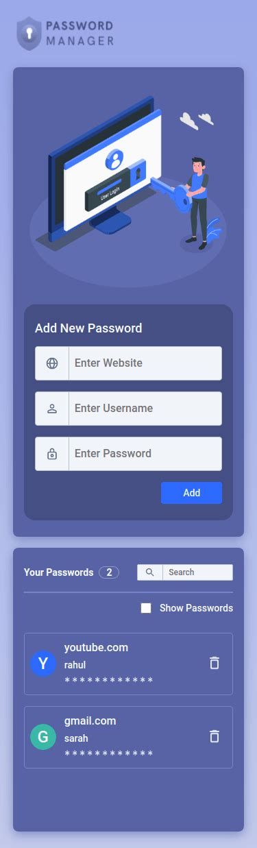 Password Manager App For React