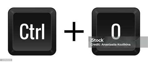 Ctrl O Key Combination Keyboard Control Computer Shortcut Laptop Functional Input Device