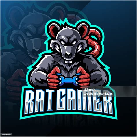 Rat Gamer Esport Mascot Stock Illustration Download Image Now Rat