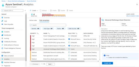 azure sentinel analytics alerting security view