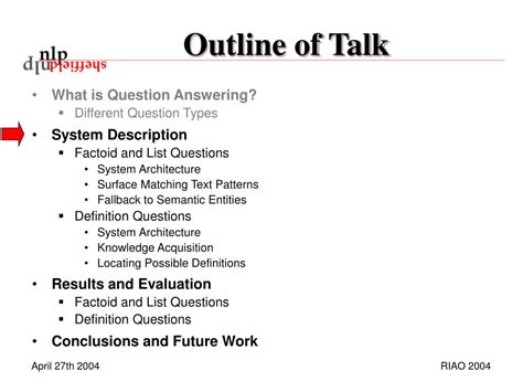 Ppt A Pattern Based Approach To Answering Factoid List And