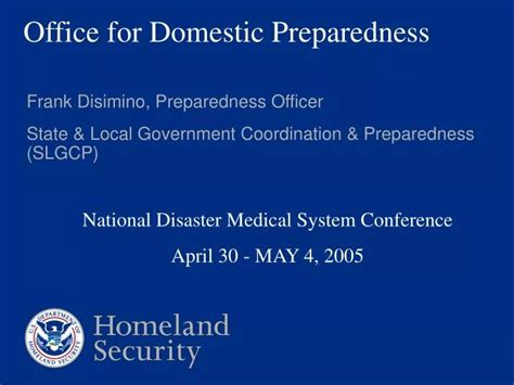 Ppt Office For Domestic Preparedness Powerpoint Presentation Free
