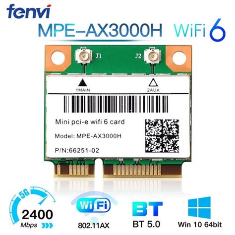 Jual Wifi 6 Card Wireless Intel AC AX Bluetooth 5 2 HALF MINI PCIE AX200HMW AX200D2W Shopee