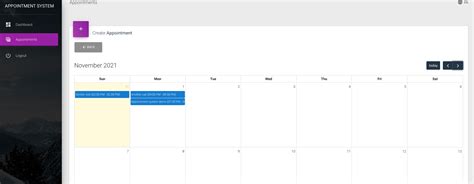 Github Imyuviiappointment System A Simple Appointment System With Calendar Built Using