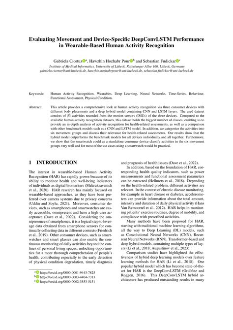 Pdf Evaluating Movement And Device Specific Deepconvlstm Performance