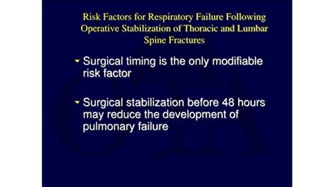 Thoracic And Lumbar Spine Fractures And Dislocations Assessment And Classification Jan 02 2020 Pptx