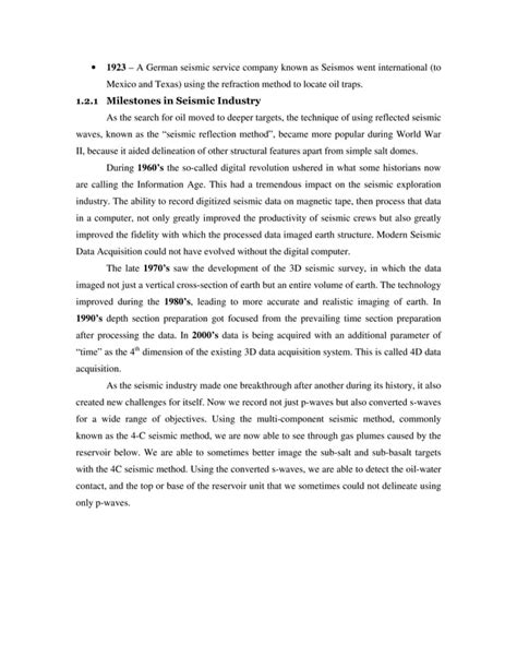 2 D And 3d Land Seismic Data Acquisition And Seismic Data Processing Pdf