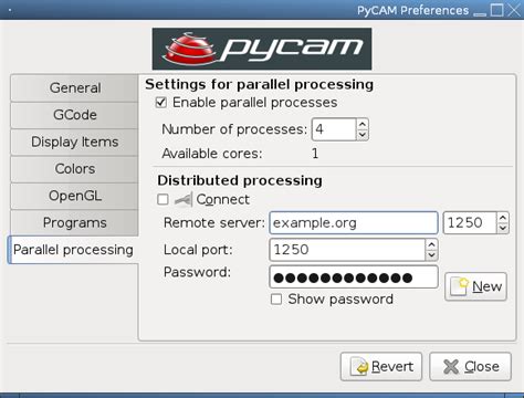 server mode pycam