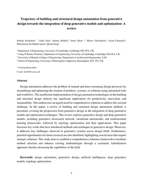 Pdf Trajectory Of Building And Structural Design Automation From