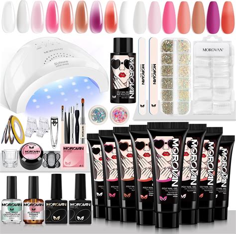 Jewhiteny Poly Gel Nail Kit Poly Gel Kits 14pcs