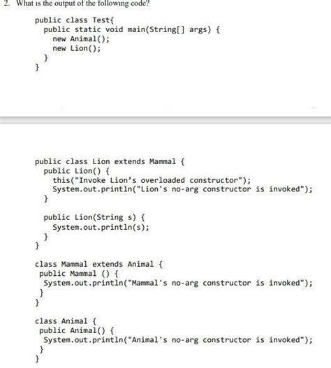 Solved 2 What Is The Output Of The Following Code Public