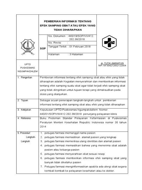 8 2 3 5 pemberian penjelasan tentang kemungkinan eso atau efek yang