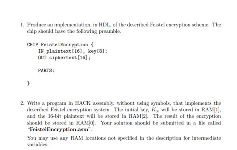 The Feistel Cipher Is A Symmetric Block Cipher Chegg