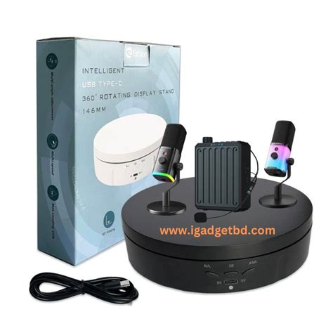 Intelligent Usb Type C 360° Rorating Display Stand 146mm 360° Cctv Camera 360