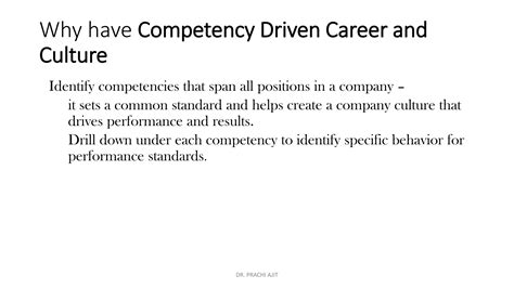 Competency Driven Career And Culturepdf
