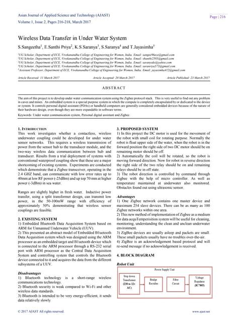 Zigbee Based Water Quality Monitoring System Using Solar Power Pdf