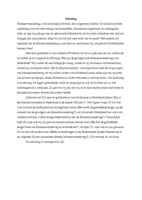 Po Over Klimaatverandering In Nederland Inleiding Klimaatverandering Is Een Mondiaal Probleem