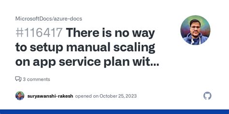 There Is No Way To Setup Manual Scaling On App Service Plan With