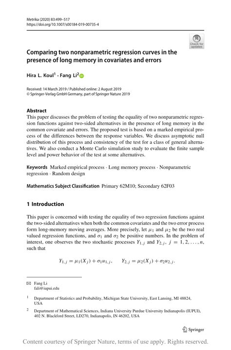Comparing Two Nonparametric Regression Curves In The Presence Of Long Memory In Covariates And