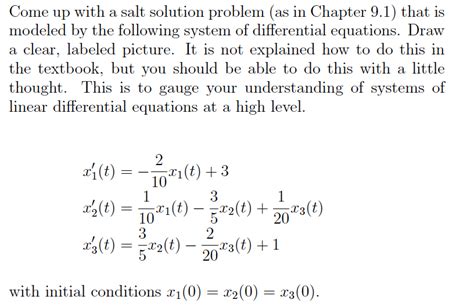 Solved Come Up With A Salt Solution Problem As In Chapter Chegg Com