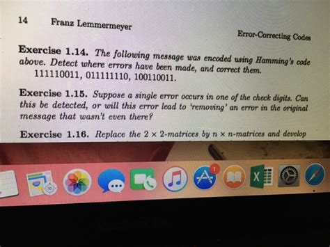 solved the following message was en using hamming s code