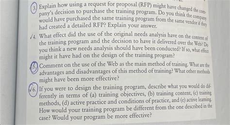 Explain How Using A Request For Proposal RFP Chegg