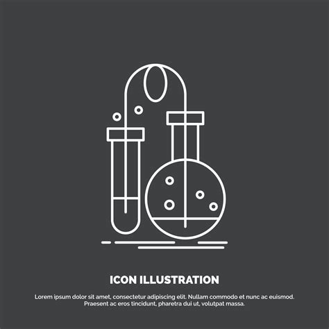 Testing Chemistry Flask Lab Science Icon Line Vector Symbol For Ui And Ux Website Or